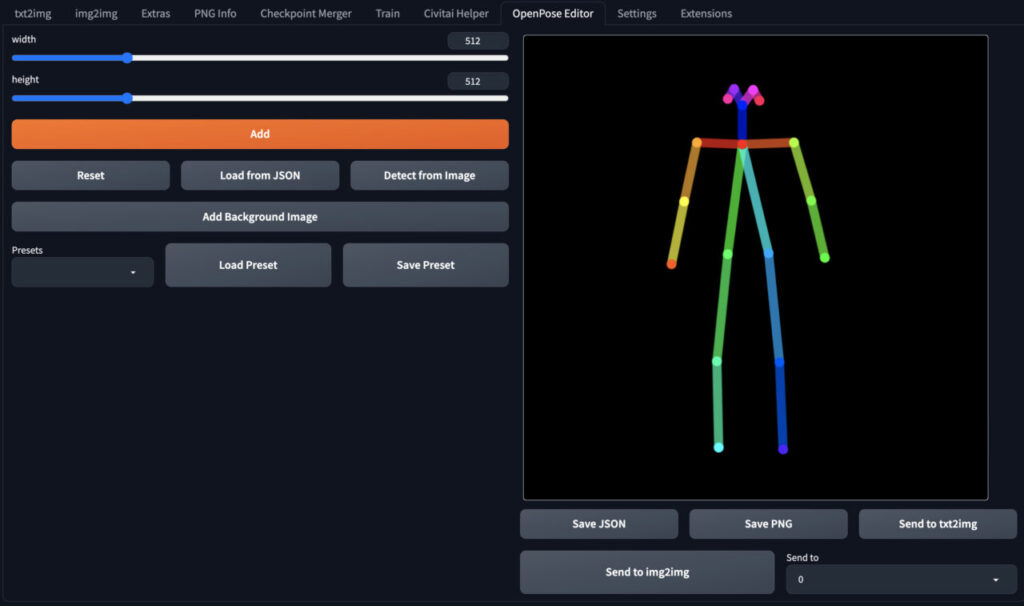 【Stable Diffusion】Openpose Editor：ControlNet用のポーズ生成を簡単にする | Gift by Gifted