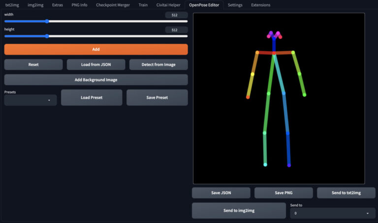 【Stable Diffusion】Openpose Editor：ControlNet用のポーズ生成を簡単にする | Gift by Gifted